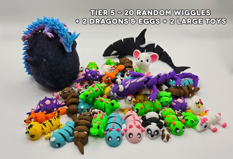 3D Printed Wiggling Animals: Fidget Toys, Articulating Dragons & Pocket ...