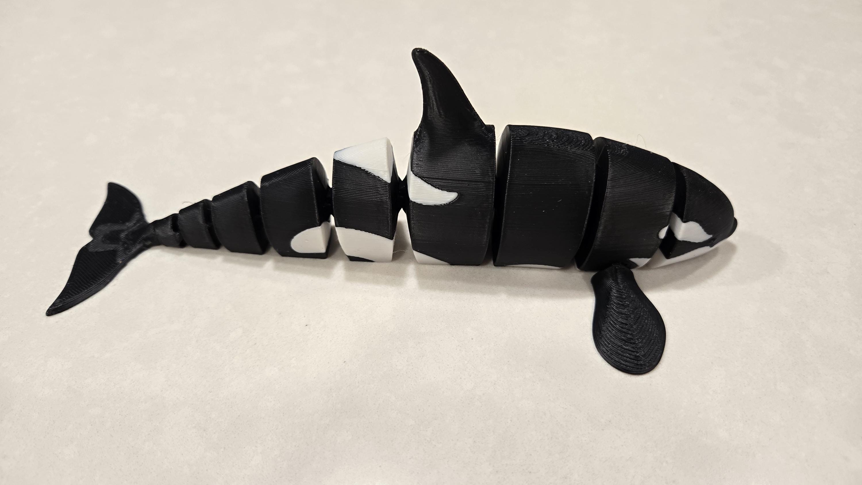 Articulated 3D Printed Orca Whale: Flexible Kids Toy (7.5 Inch) - Etsy