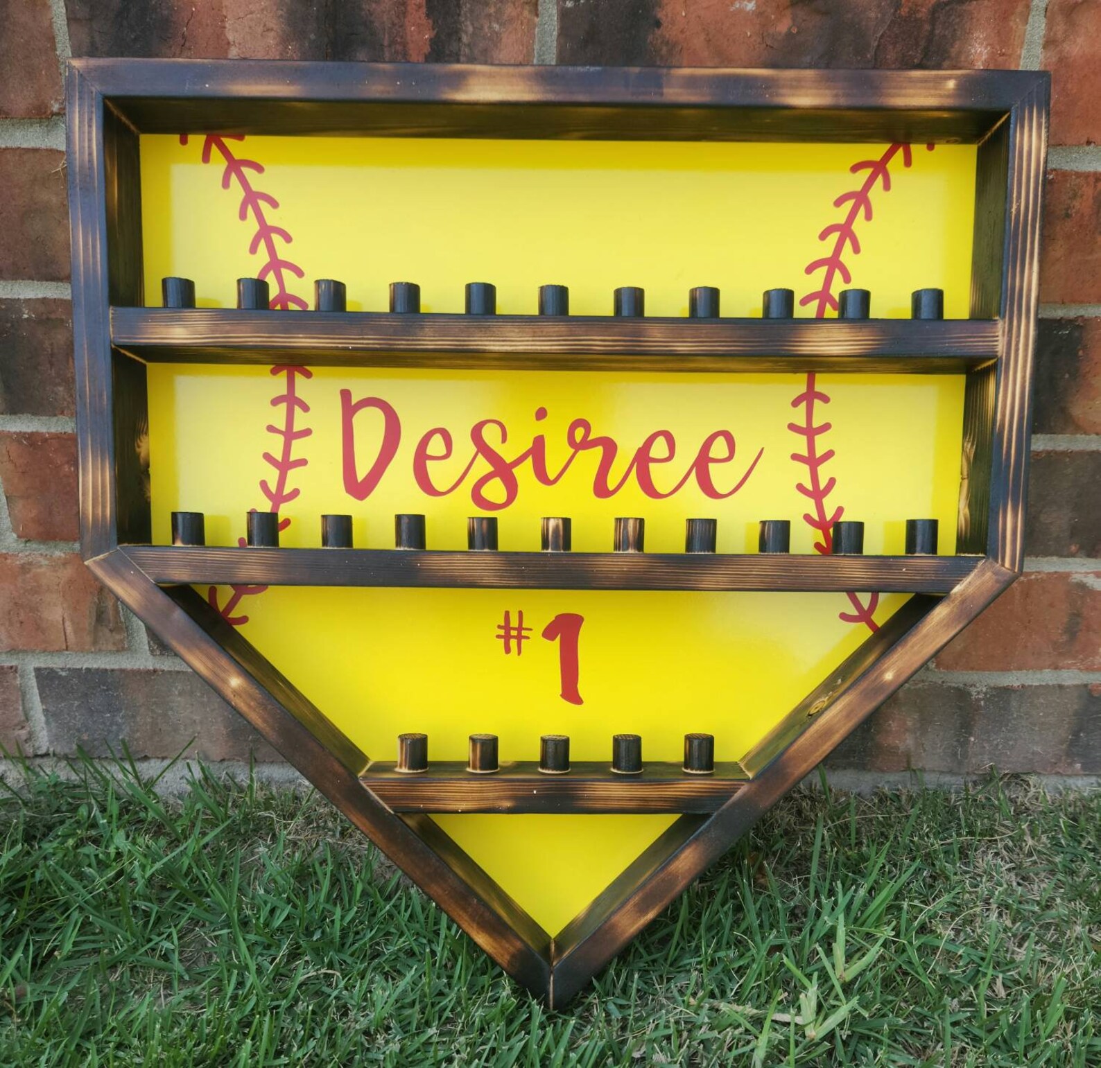 Softball Ring Display Holder Personalization - Etsy