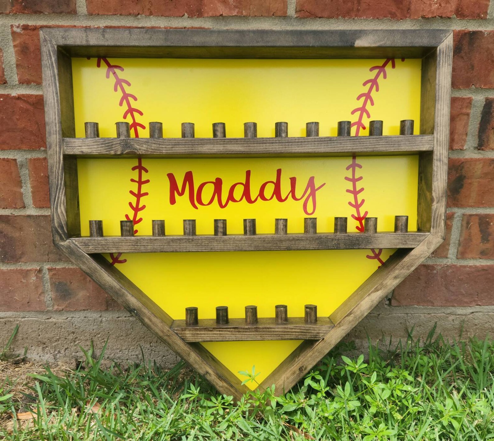 Softball Ring and Medal Ribbon Display Holder - Etsy
