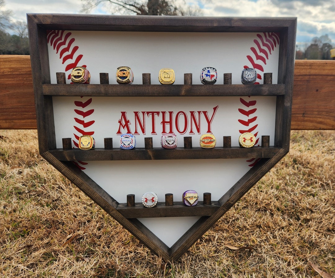 Baseball Ring Display Holder Home Plate. Personalization - Etsy