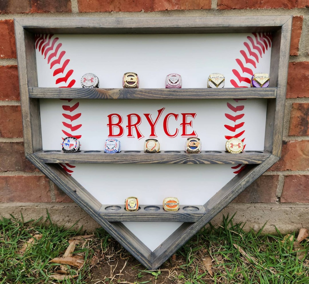 Baseball Homeplate Ring Holder Display 27 Rings - Etsy