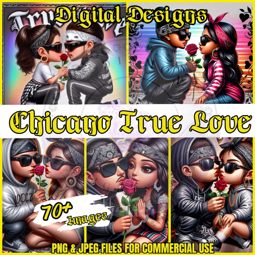 Chicano True Love Designs: 70+ PNG Image Bundle (digital Download) - Etsy
