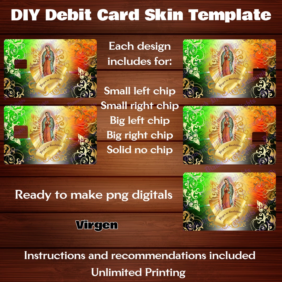 Virgen Debit Card Skin Template: DIY PNG Images (digital Download) - Etsy