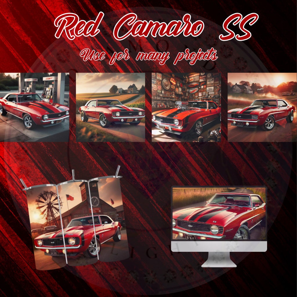 30+ Red Camaro SS Digital Images Png Tumbler Wrap Tshirt Transfer ...