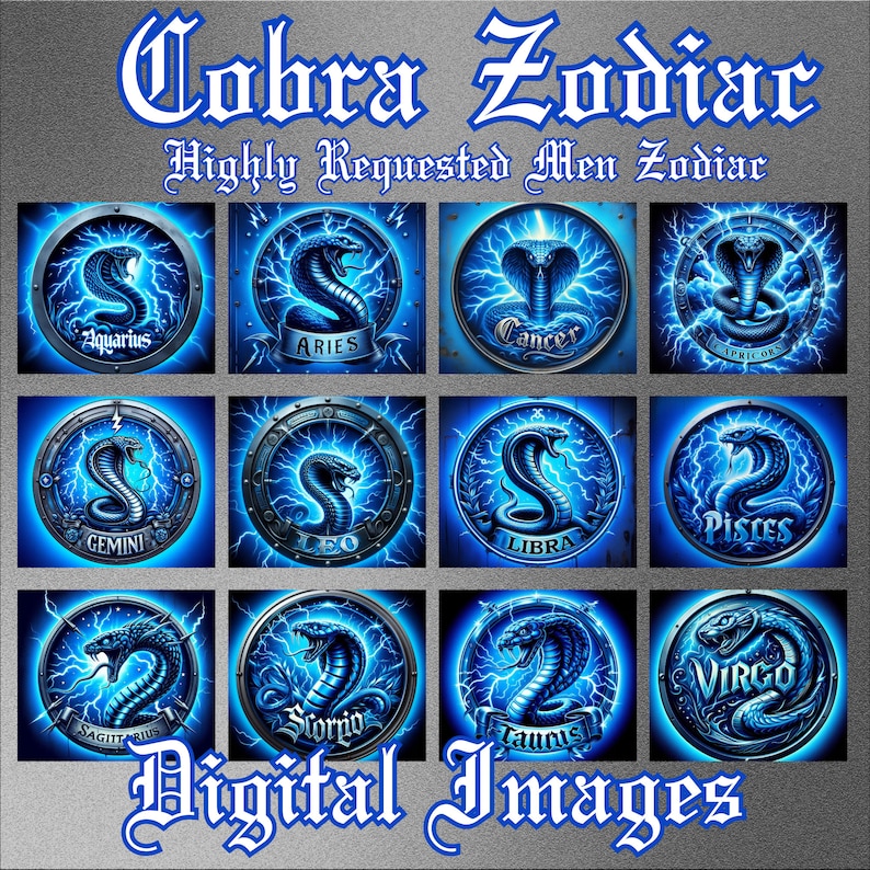 Corba Zodiac Digital Images, 12 Astrology Signs - Etsy
