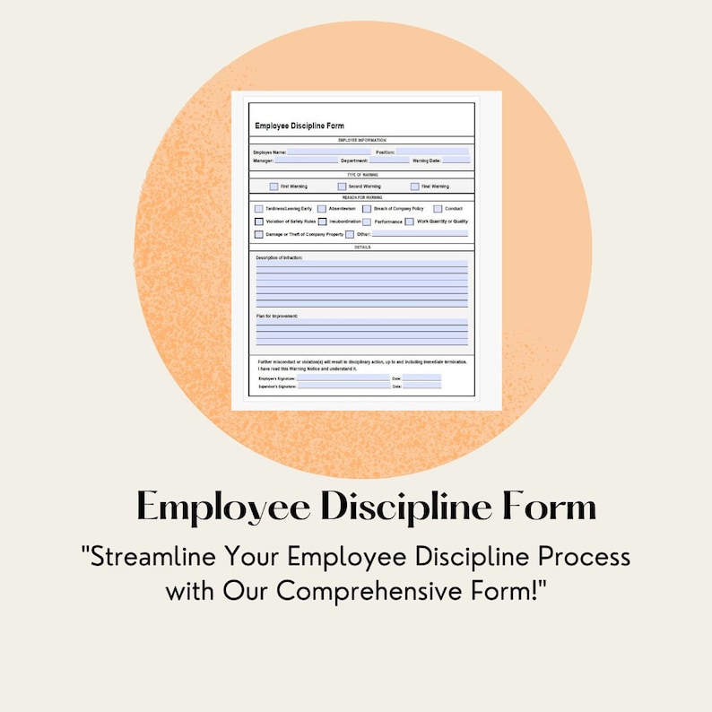 Effortlessly Manage Employee Performance/ Discipline With Our Fillable ...