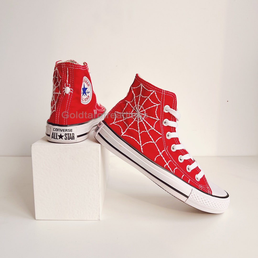 Personalized Embroidery Spider Silk Converse Chuck Taylor - Etsy