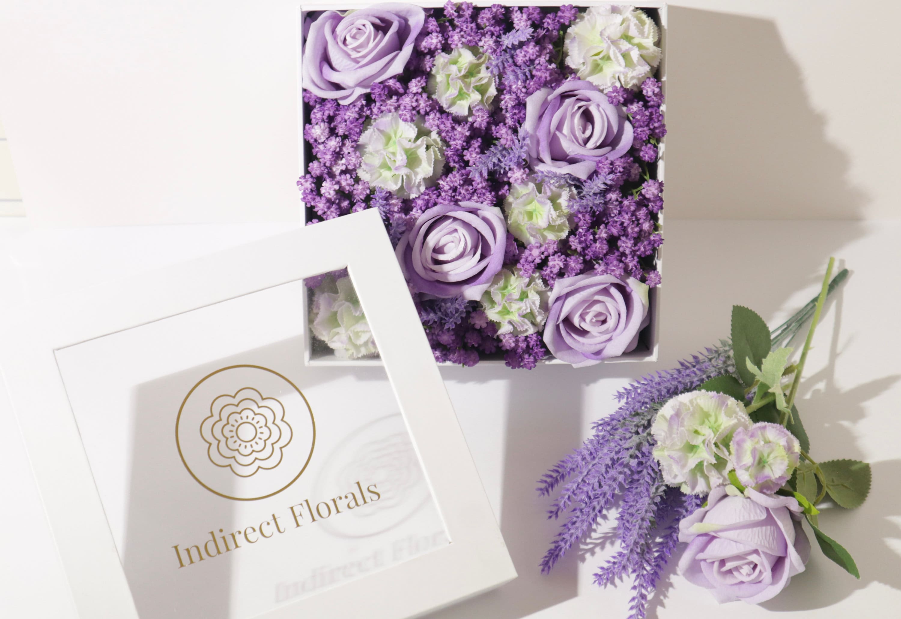 Violet Funk - Purple Floral Decor Box - Flower Gift Box - Spring Floral ...