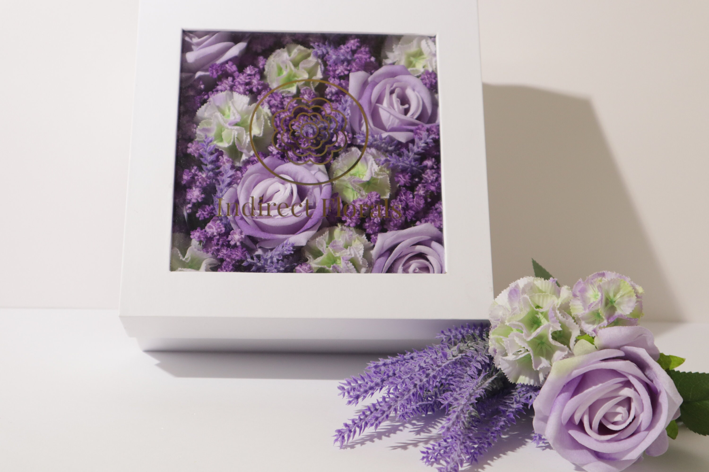 Violet Funk - Purple Floral Decor Box - Flower Gift Box - Spring Floral ...