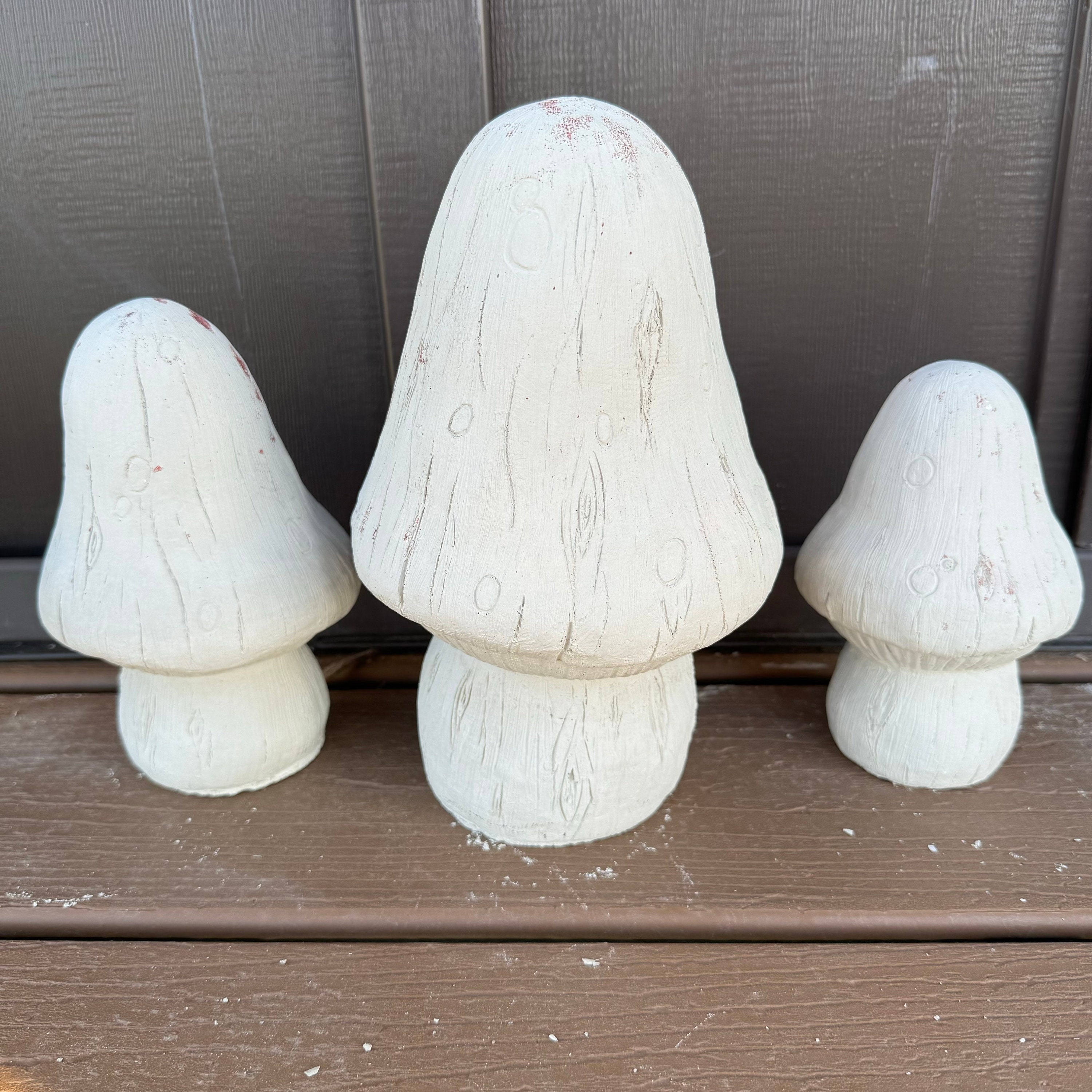 Concrete Mushrooms / Toadstools Set of 3 - Etsy