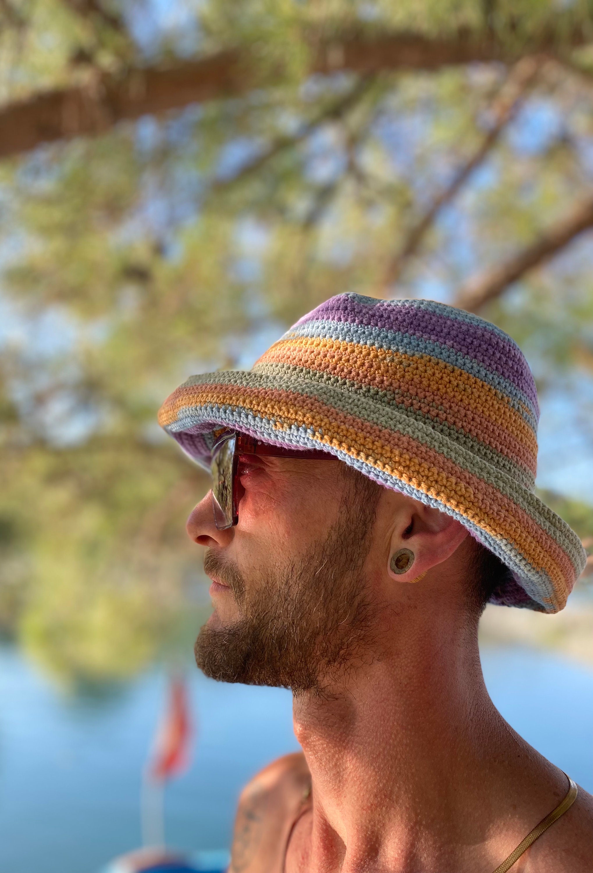 Crochet Bucket Hat, Knitted Bucket Hat, Bucket Hat for Men, Bucket Hat ...