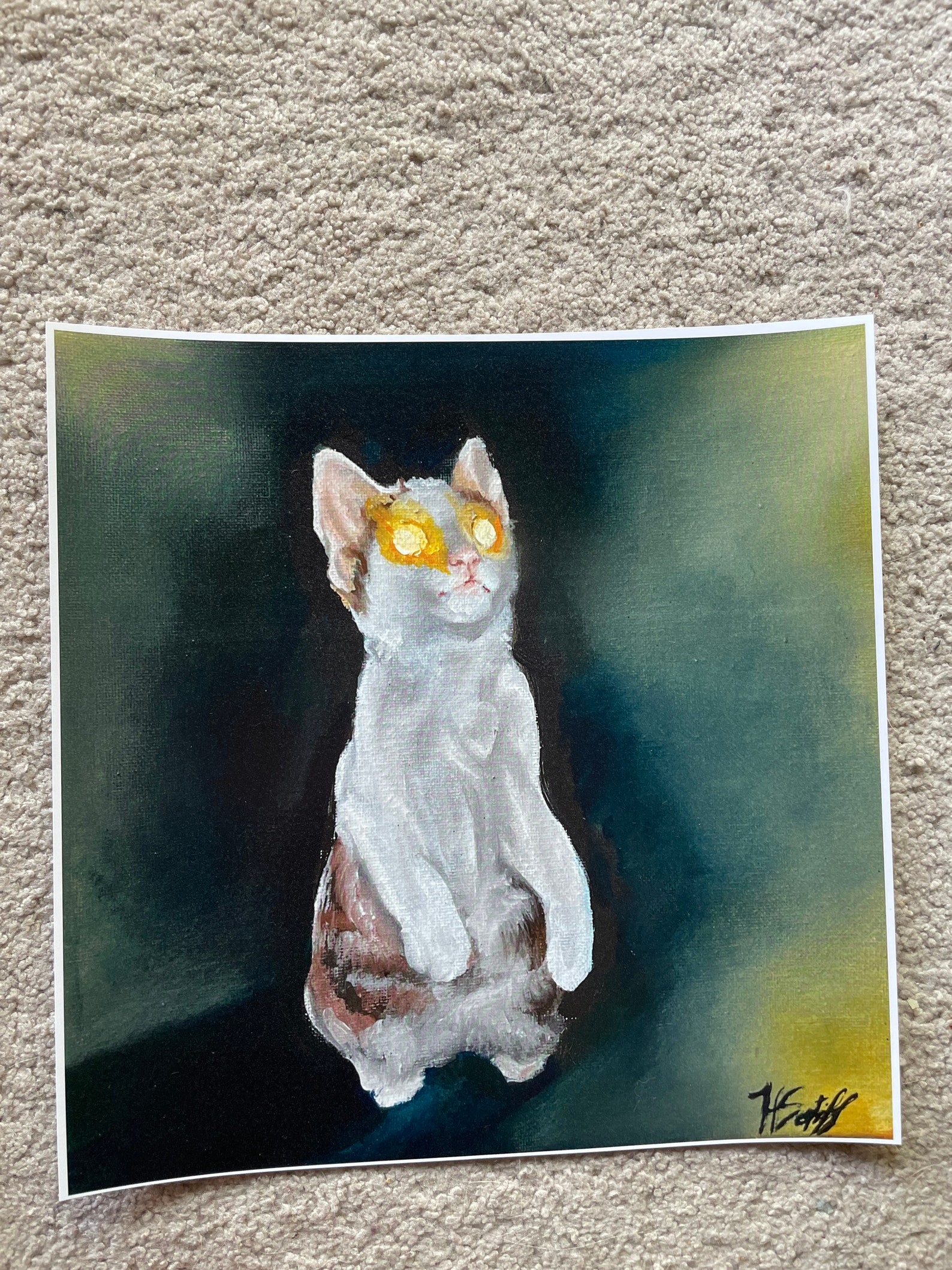Stray Cat Cardstock Print - Etsy