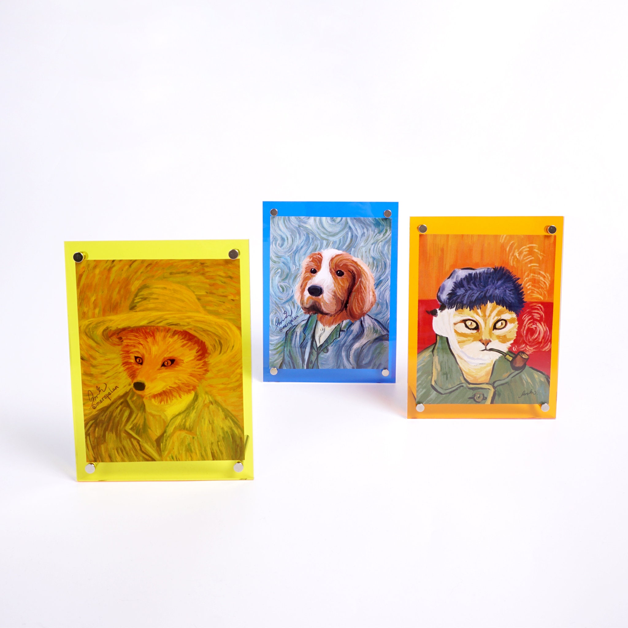 Double Acrylic Table Frame, Neon Frame, Colorful Diy Decoration ...