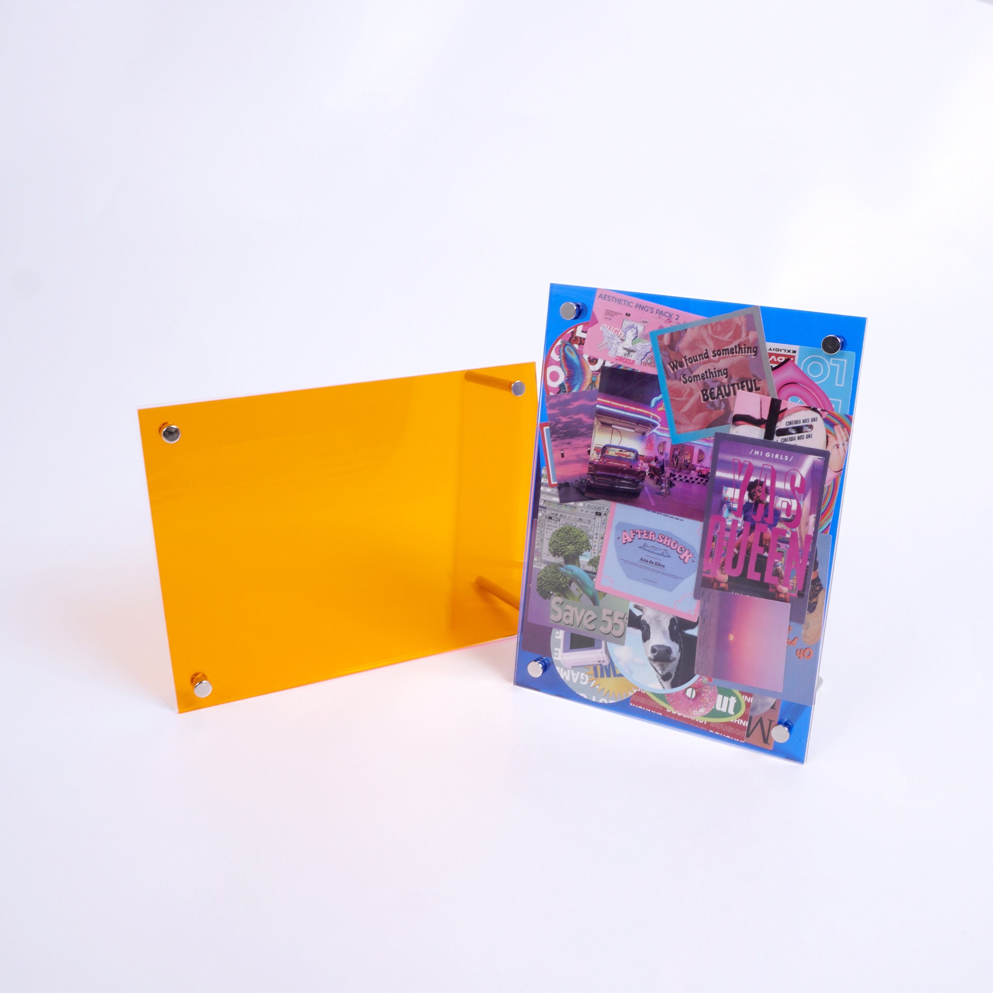 Double Acrylic Table Frame, Neon Frame, Colorful Diy Decoration ...