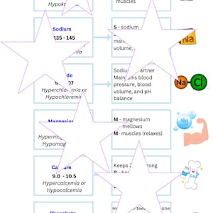Lab Values, Electrolytes, EKG Cheat Sheet | Digital PDF | 3 Pages ...