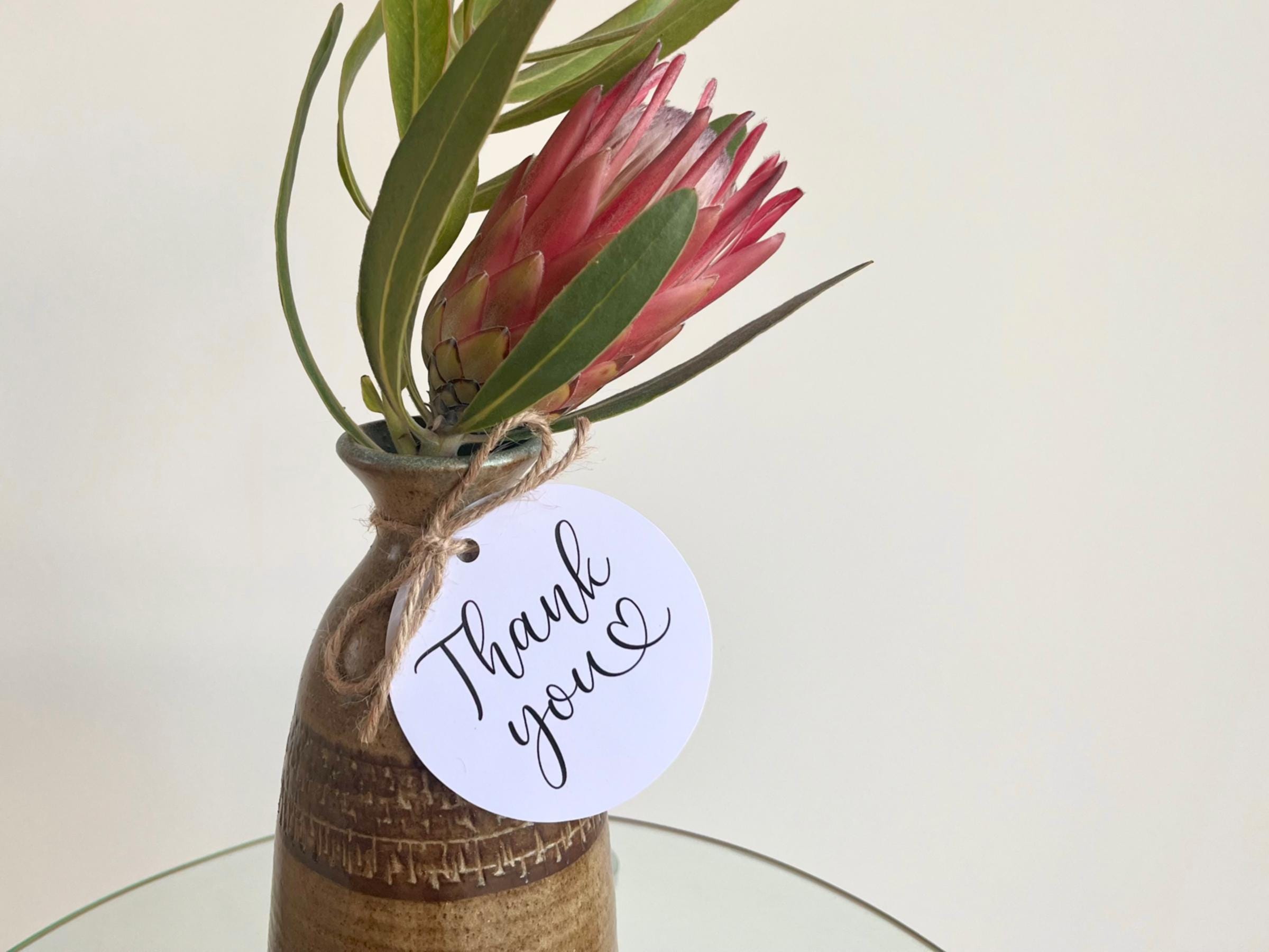 Printable Circle Thank You Gift Tag | Digital Download | Simple Modern ...