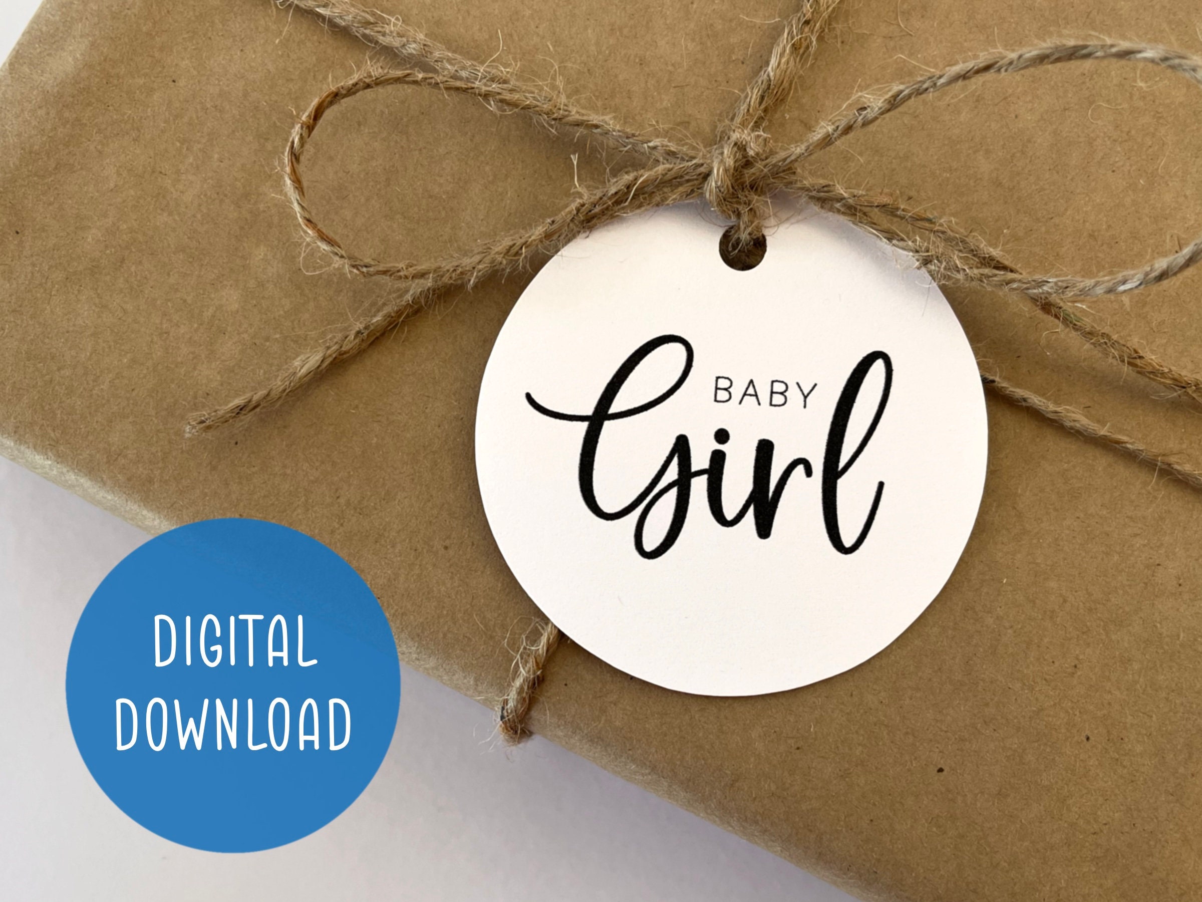 Printable Baby Girl Gift Tag Digital Download Its a Girl Baby Shower ...