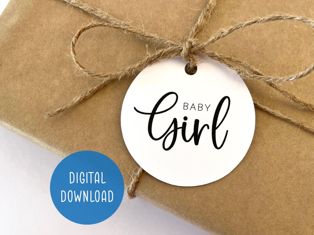 Printable Baby Girl Gift Tag | Digital Download | It’s a Girl | Baby ...