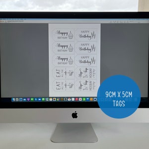 Printable Birthday Gift Tag Bundle | Set of 4 Designs | Digital ...
