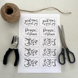 Printable Christian Christmas Gift Tags | God With Us | to Us a Child ...