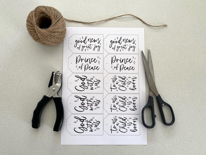 Printable Christian Christmas Gift Tags | God With Us | to Us a Child ...