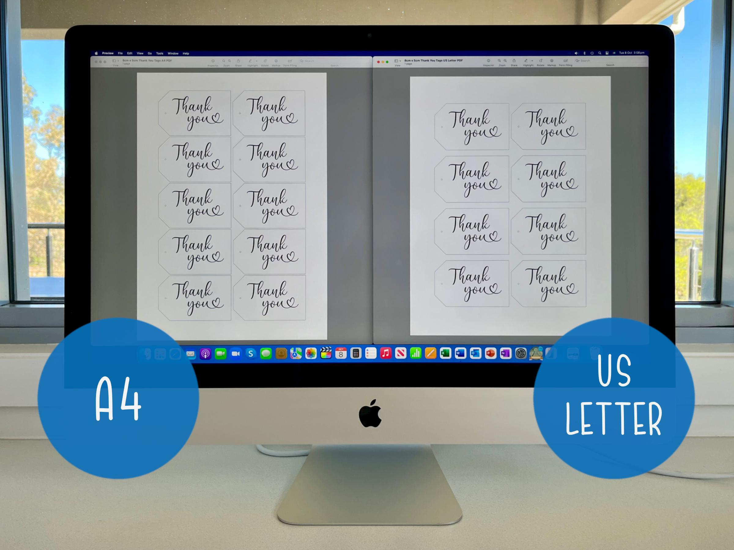 Printable Thank You Gift Tag | Digital Download | Thank You Present ...