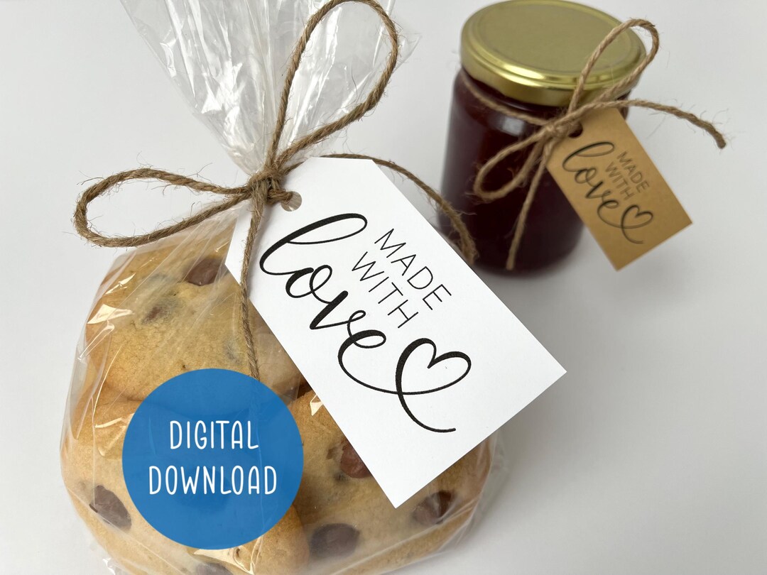 Printable Made With Love Gift Tag | Digital Download | Label for ...