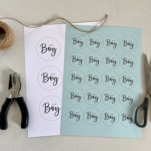 Printable Baby Boy Gift Tag | Digital Download | It’s a Boy | Baby ...