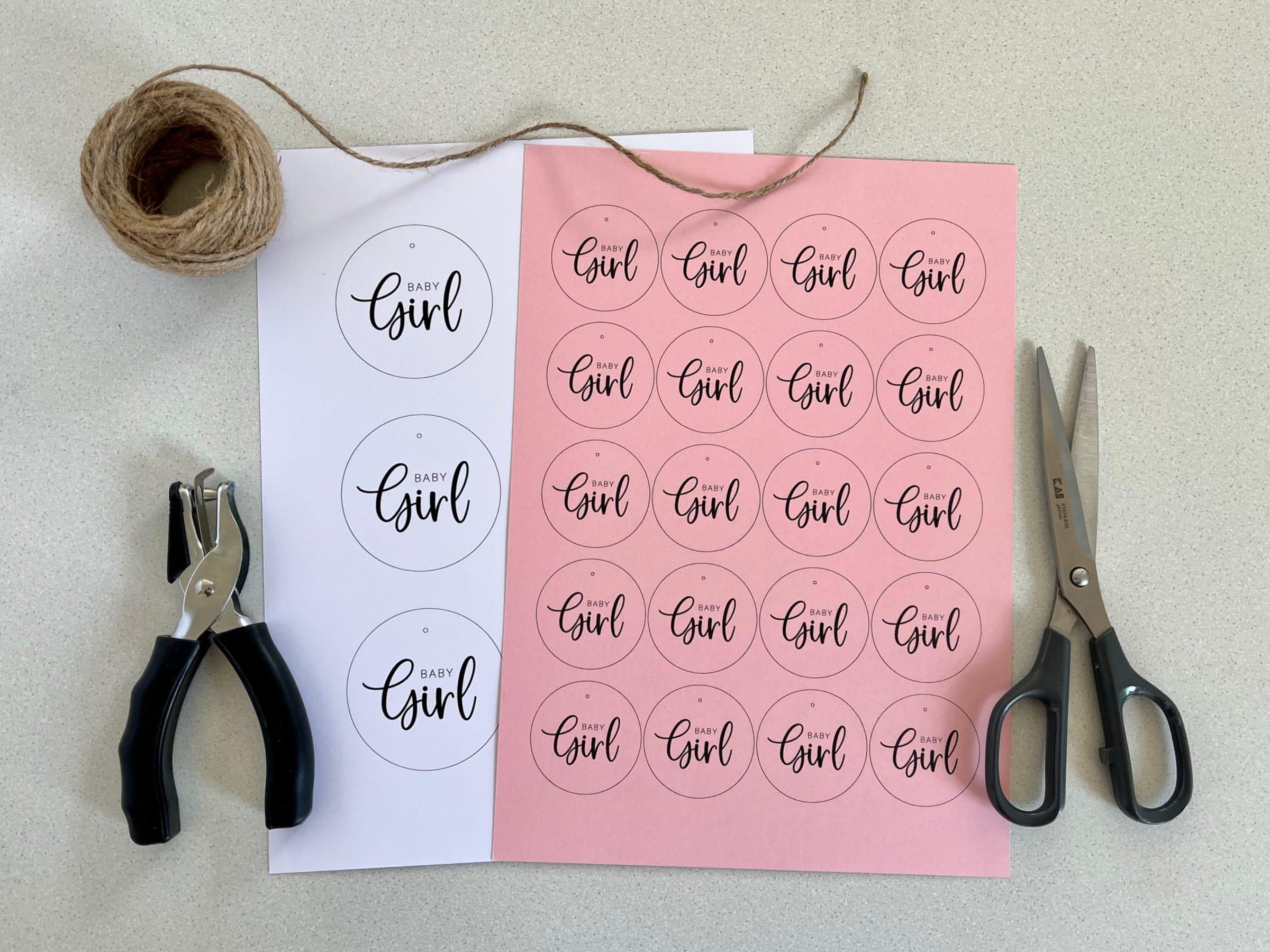 Printable Baby Girl Gift Tag Digital Download Its a Girl Baby Shower ...