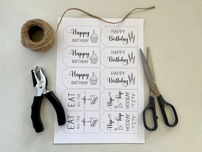 Printable Birthday Gift Tag Bundle | Set of 4 Designs | Digital ...