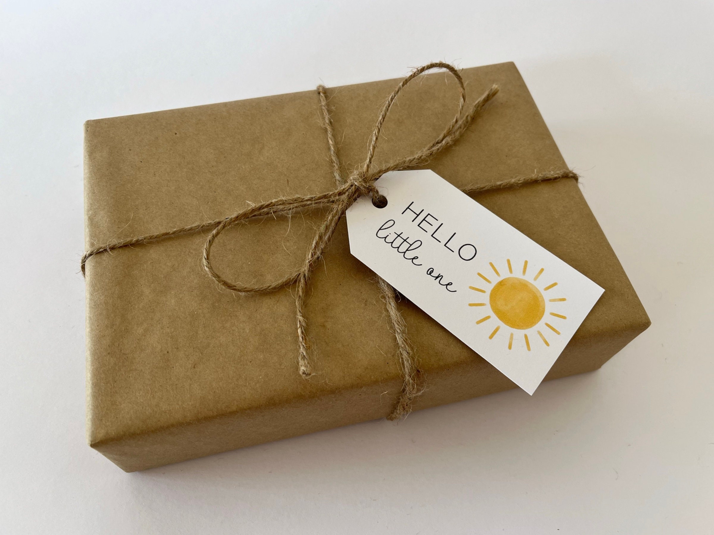 Printable Newborn Baby Gift Tag Digital Download Hello Little One Baby ...