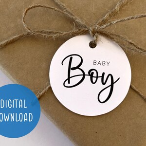 Printable Baby Boy Gift Tag Digital Download Its a Boy Baby Shower ...