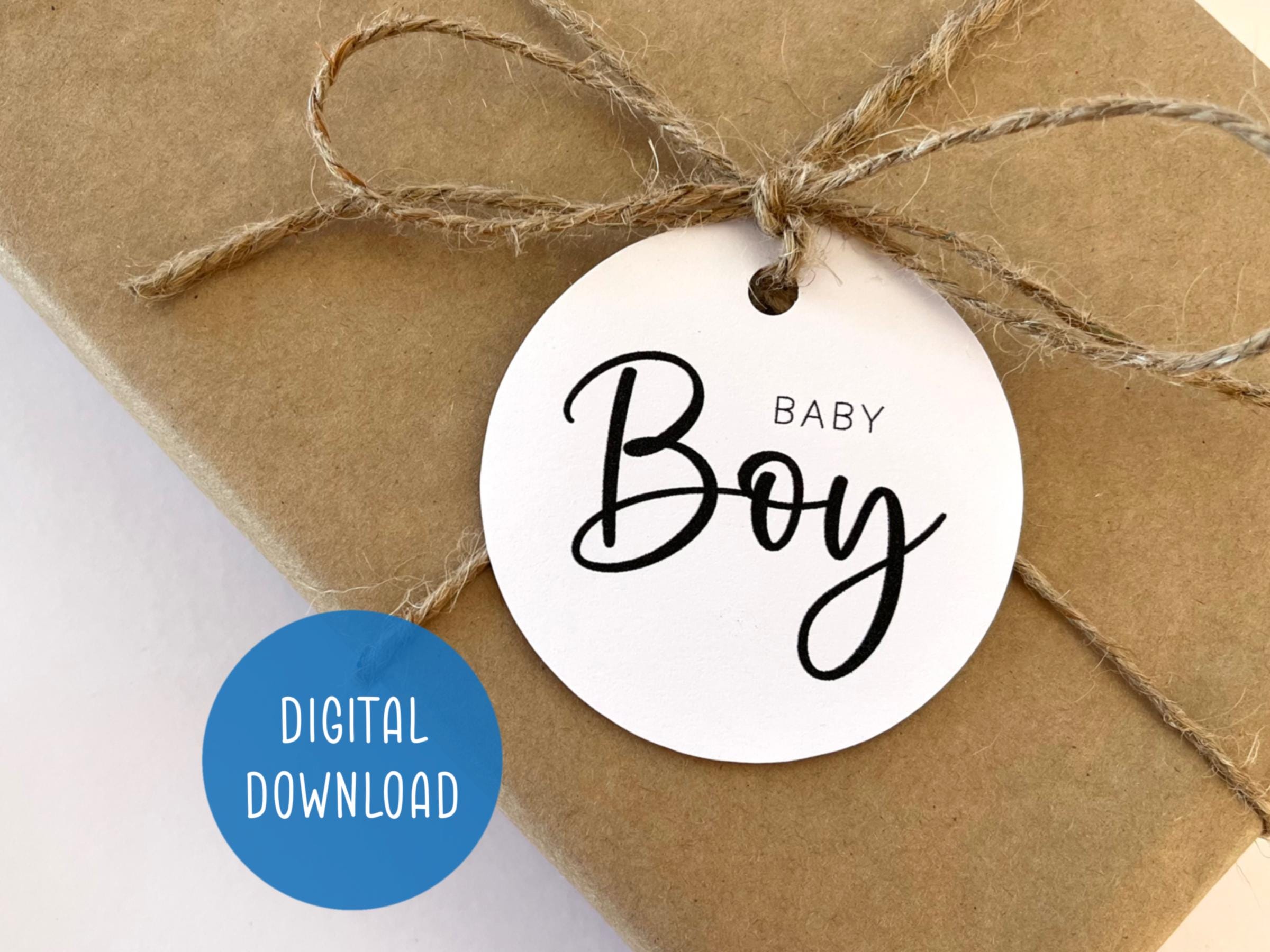 Printable Baby Boy Gift Tag | Digital Download | It’s a Boy | Baby ...