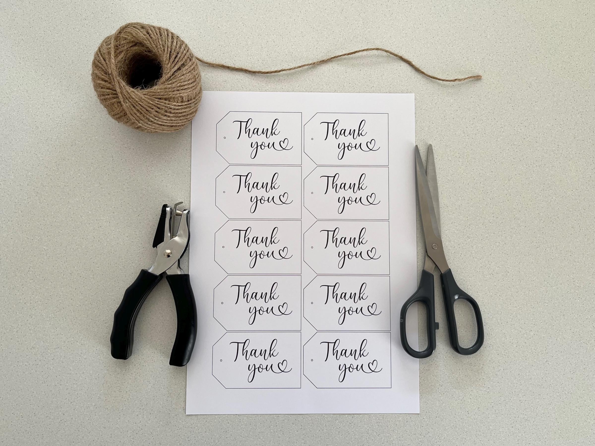 Printable Thank You Gift Tag | Digital Download | Thank You Present ...