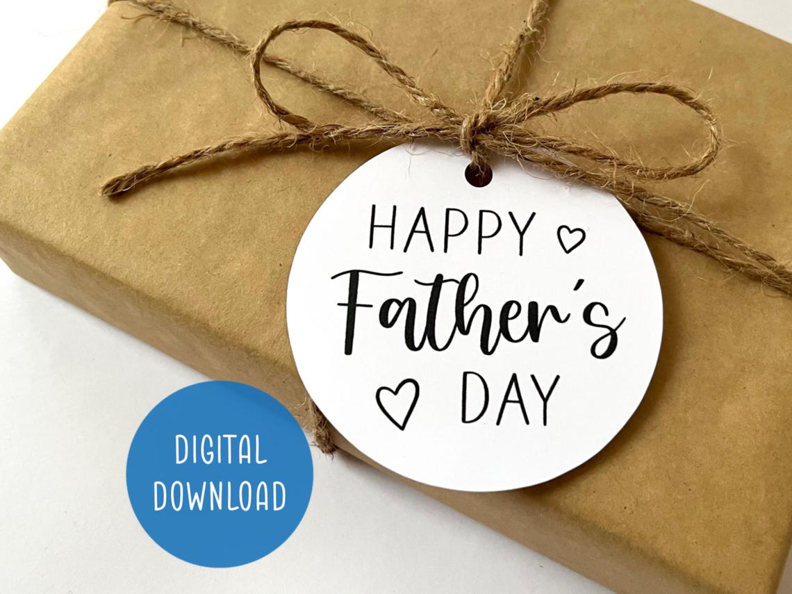 Printable Father's Day Gift Tag | Digital Download | Happy Father's Day ...