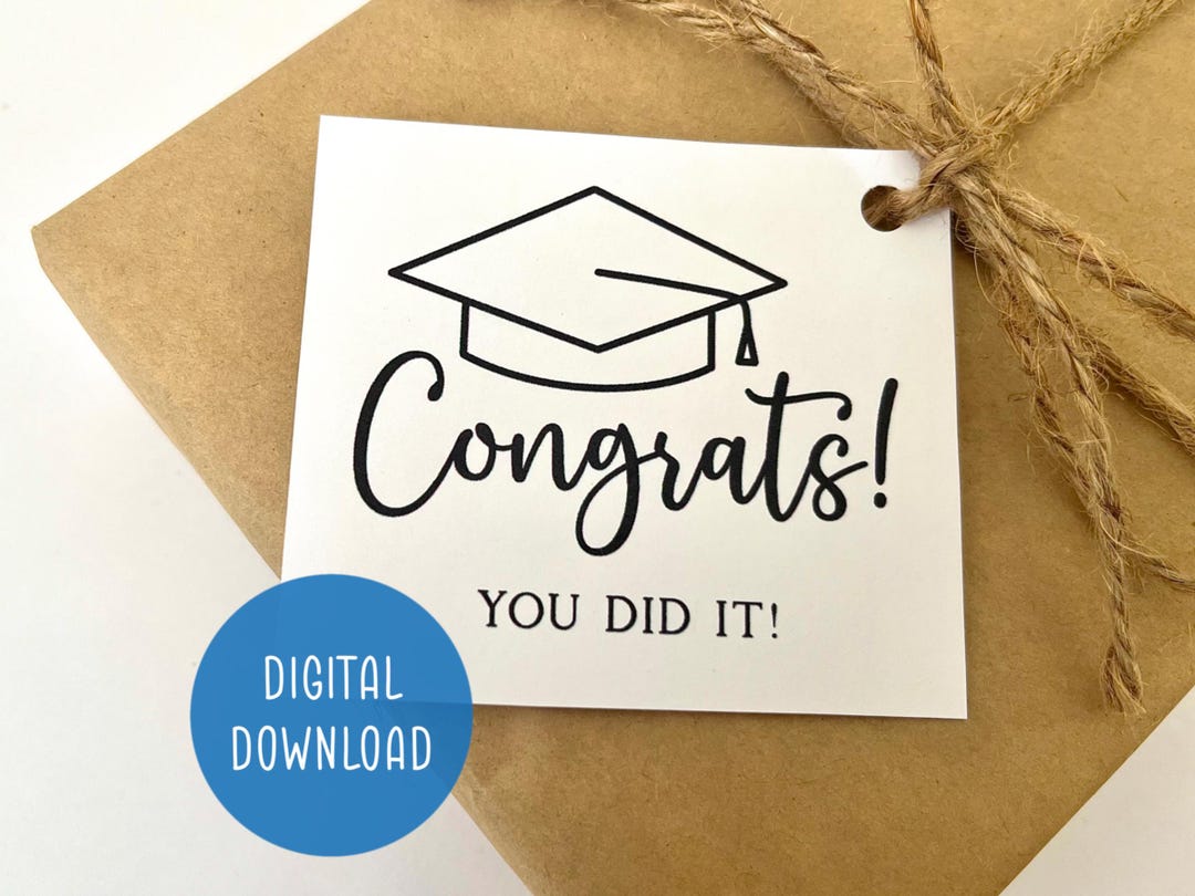 Printable Graduation Present Label | Digital Download | Congratulations ...