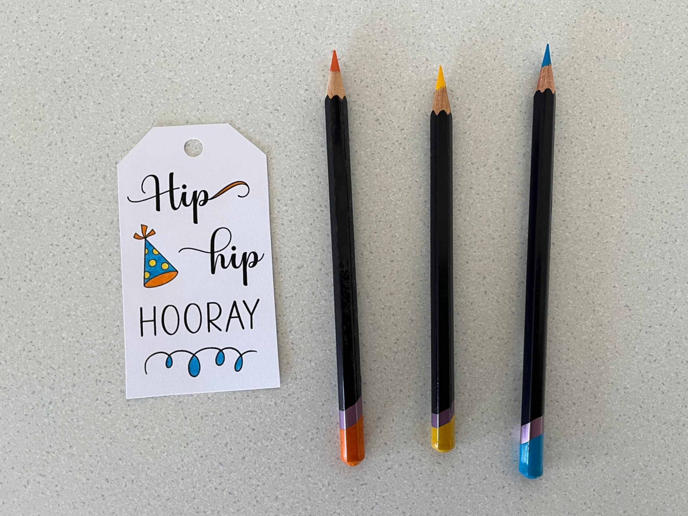 Printable Birthday Gift Tag | Hip Hip Hooray | Digital Download ...