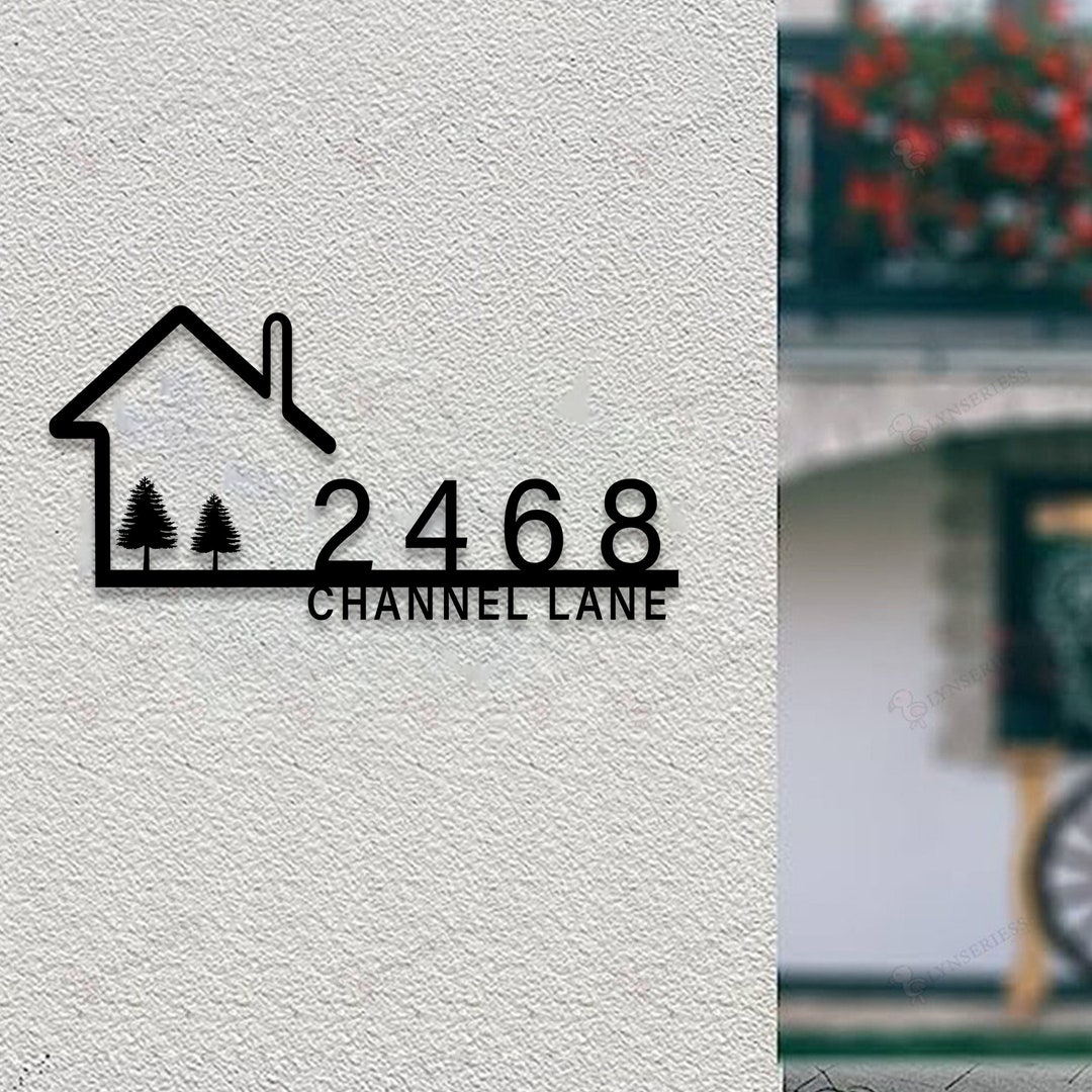 Custom Metal House Numbers Modern House Numbers Personalized House ...