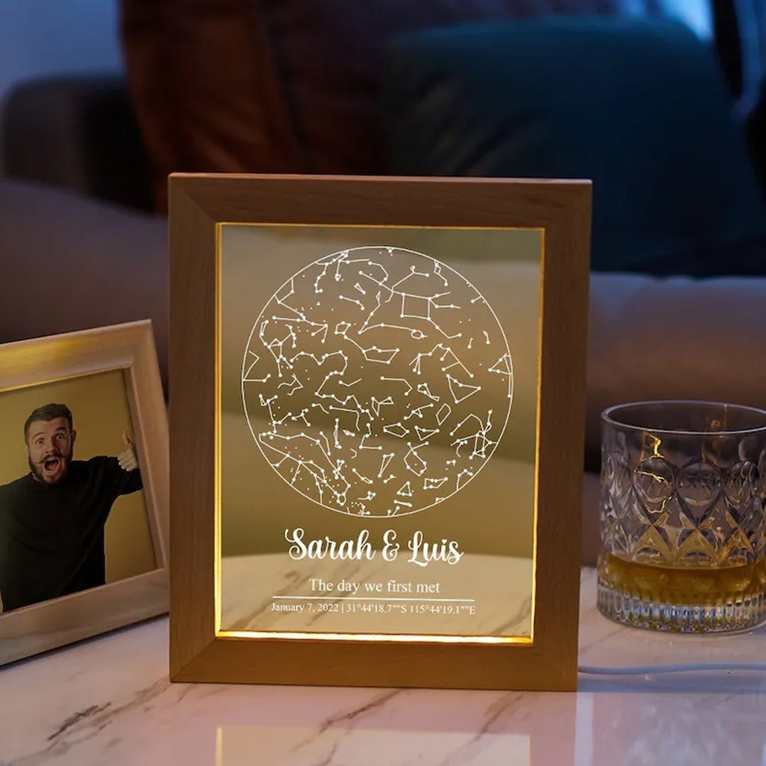 Personalized Custom Star Map by Date the Night We Met Night Sky by Date ...