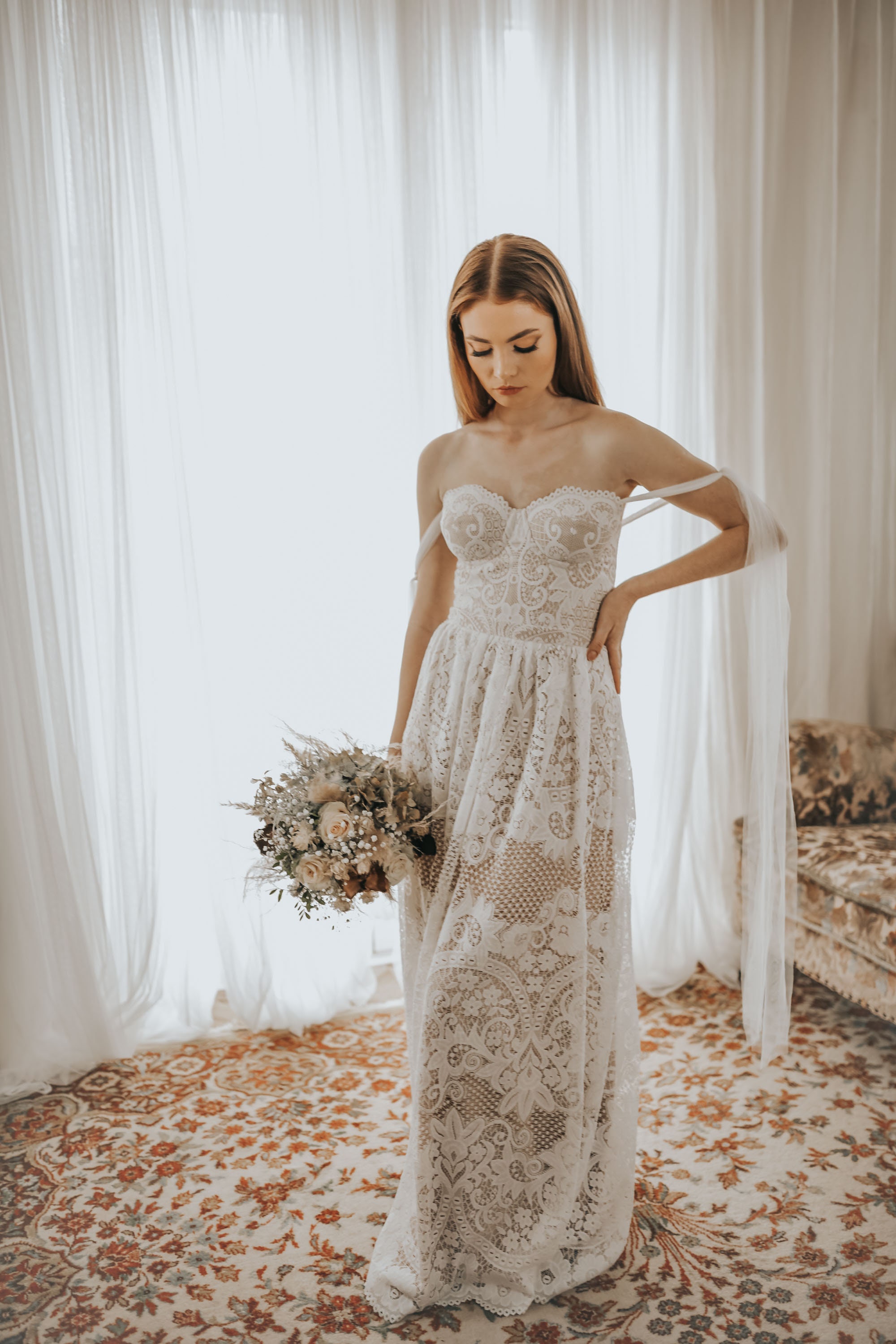 Corset Boho Wedding Dress, Lace Corset Dress, Bohemian Wedding Dress ...