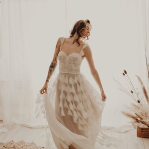 Corset Boho Wedding Dress, Lace Corset Dress, Bohemian Wedding Dress ...