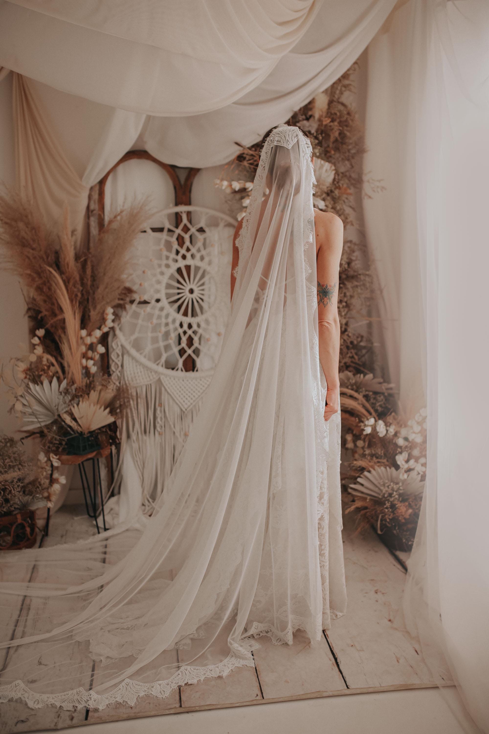 Tulle Bridal Veil, Wedding Veil, Romantic Wedding Veil - Etsy