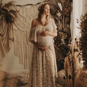 Lace Boho Dress, Bohemian Maternity Dress, Maternity Boho Dress, Boho ...
