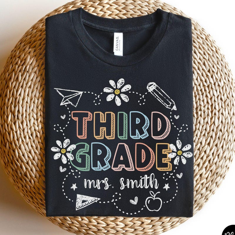 3rd Grade Teacher Shirt - Etsy