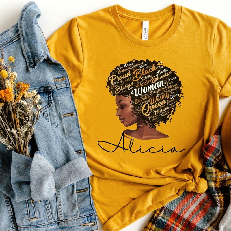 Womens Black T Shirt Etsy 5491
