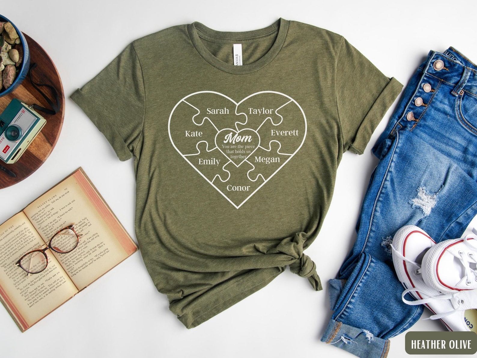 Custom Mom Shirt With Kids Names, Personalized Mother's Day Gift for ...