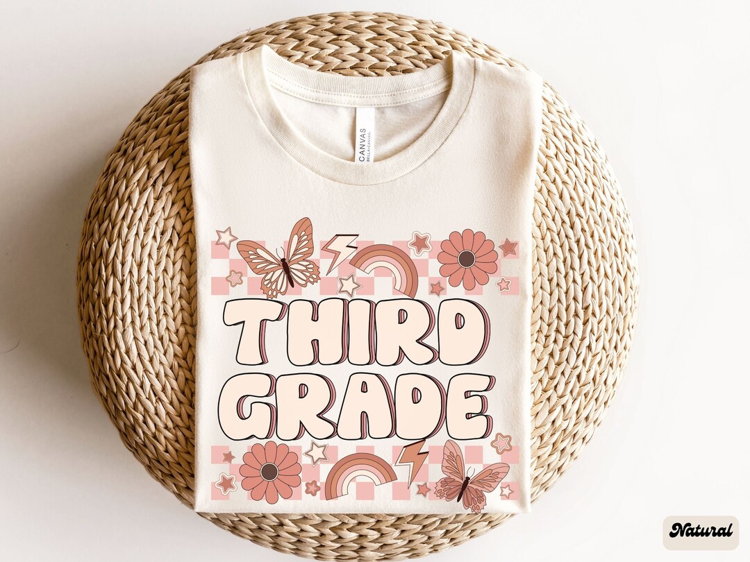 Retro Third Grade Shirt, Groovy Third Grade Teacher Shirt, 3rd Grade ...