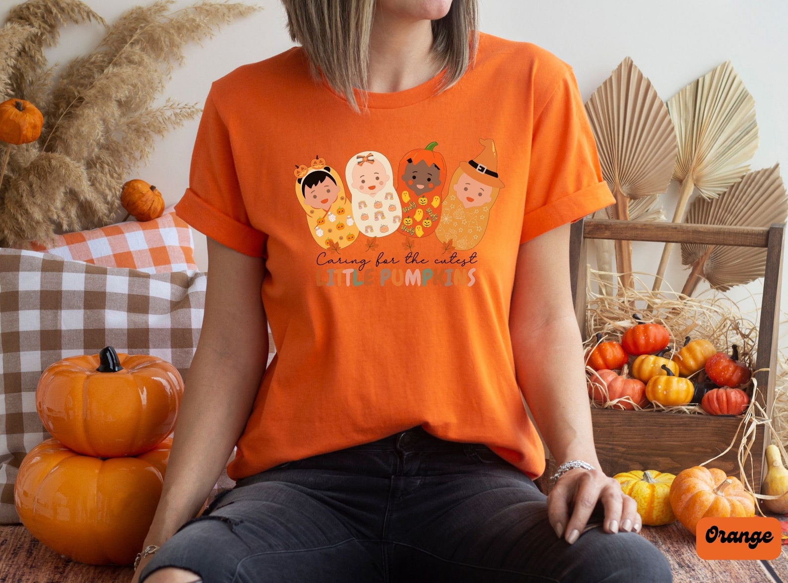 NICU Nurse Halloween Shirt, Fall Neonatal ICU Nurse Tshirt, Spooky ...