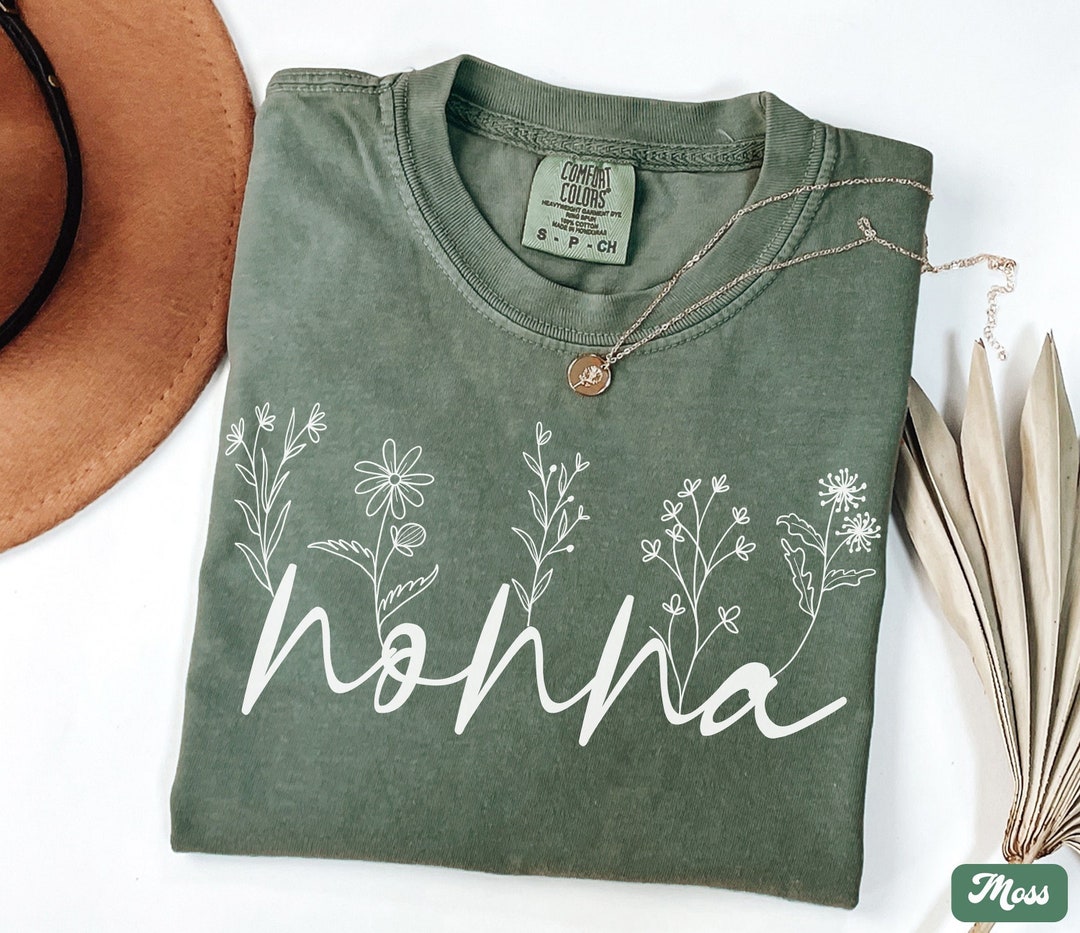 Wildflower Nonna Shirt, Comfort Colors Floral Nonna Tshirt, Mother's Day Gift for Grandma ...